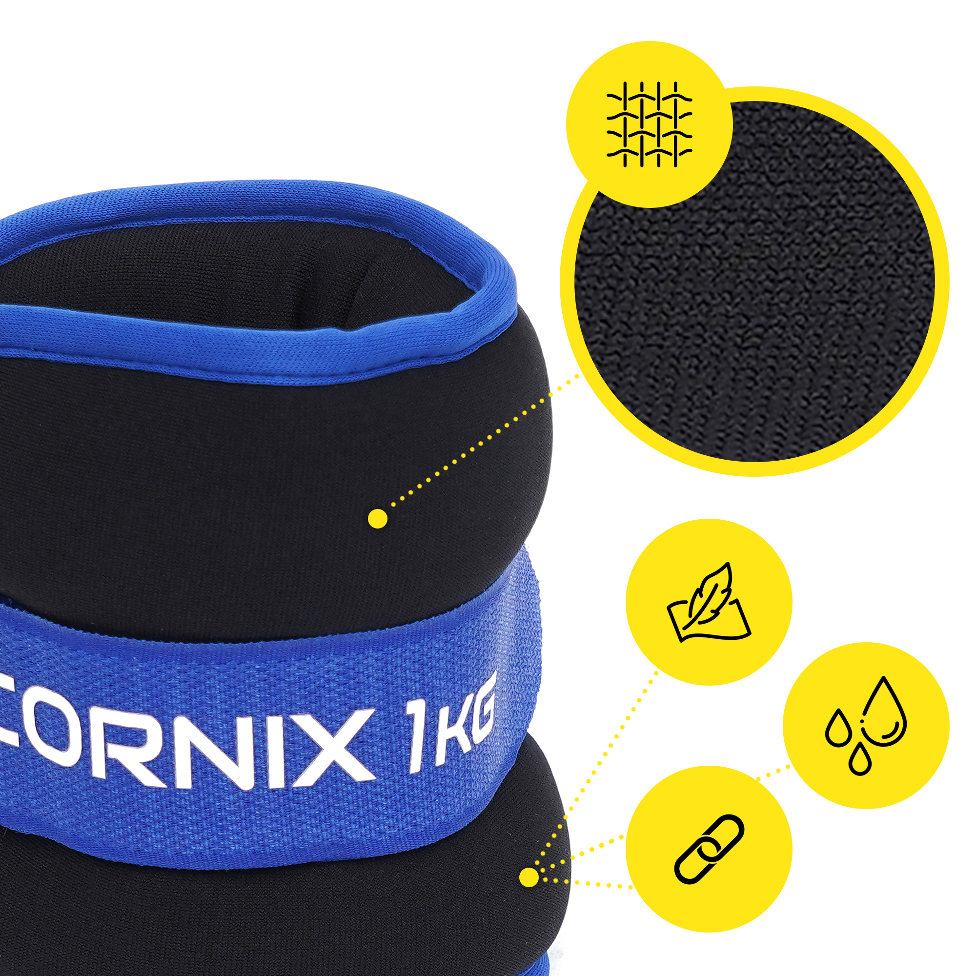 ᐉ Обважнювачі-манжети для ніг та рук Cornix 2 x 1 кг XR-0173 купити ...